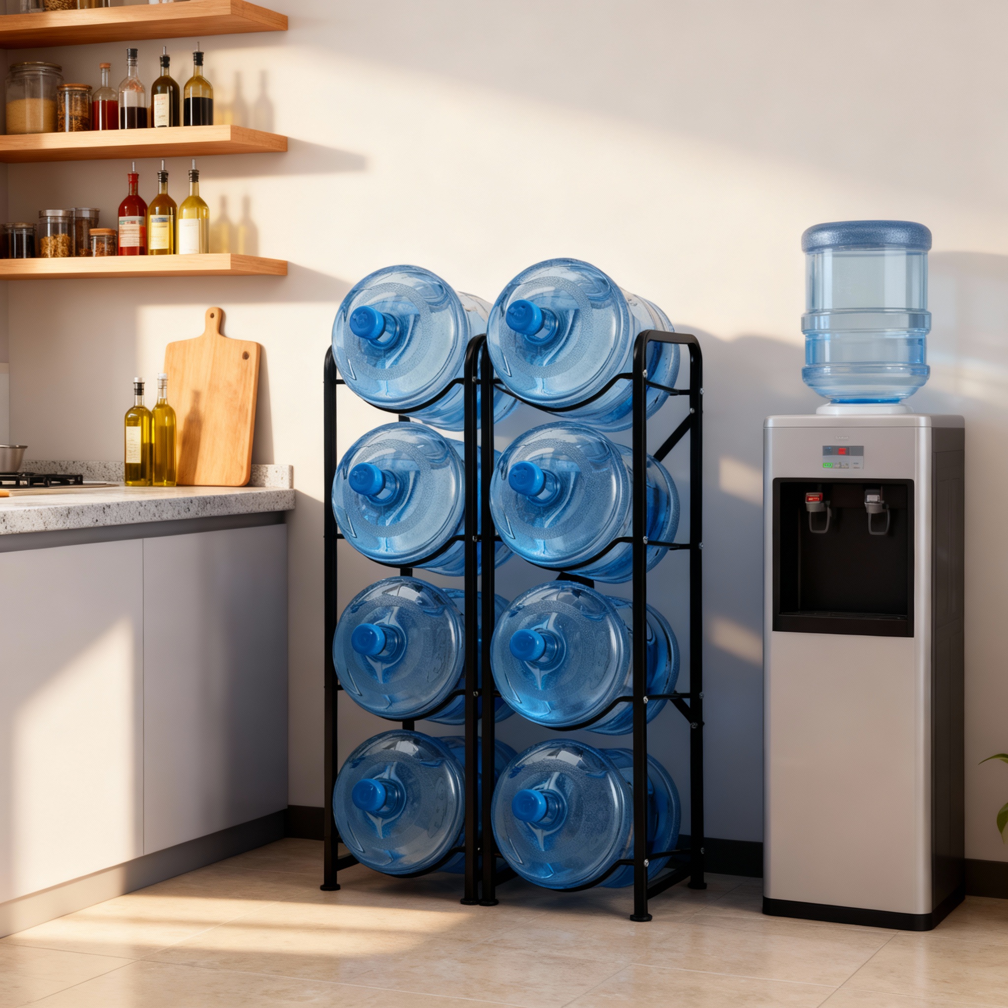 HomStora Water Jug Rack: Smart Drinking Water Management for Small ...